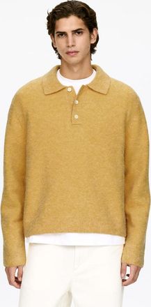 Arket Poloshirt Aus Alpakawolle Und Wolle -Gelb