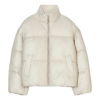 Closed Cropped Puffer Jacket - - Jackets - Damen - Beige - S