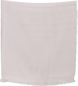 Max Mara Femme, Accessoires, Blanc, Taille: ONE Size Foulard Orli Sfrangiati