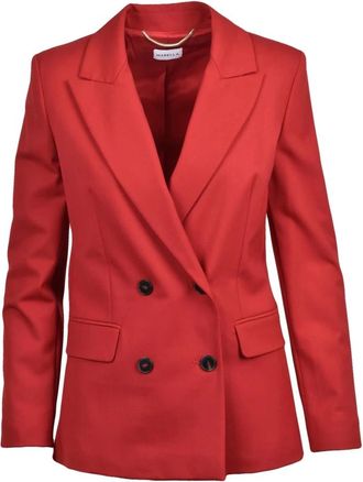 Marella Femme, Vestes, Rouge, Taille: 44 FR Veste Nuptiale &agrave; Double Boutonnage
