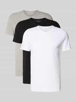 Tommy Hilfiger Slim Fit T-Shirt Set aus Baumwoll-Mix im 3er-Pack