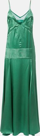 Xu Zhi Bestickte Robe aus Seidensatin
