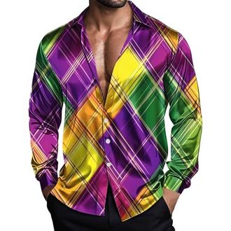 Generic Costumes de carnaval - Chemise &agrave; manches longues - Chemise d&eacute;t&eacute; color&eacute;e - Chemise &agrave; manches longues - Respirant - Chemise de plage l&eacute;g&egrave;re - Revers - C