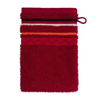 FROTTANA Country Waschhandschuh 15 x 20 cm aus 100% Baumwolle, ruby