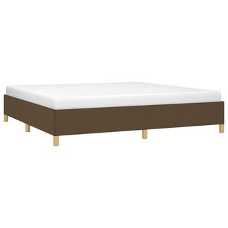 vidaXL Giroletto Senza Materasso Marrone Scuro 200x200 Cm In Tessuto - Vidaxl