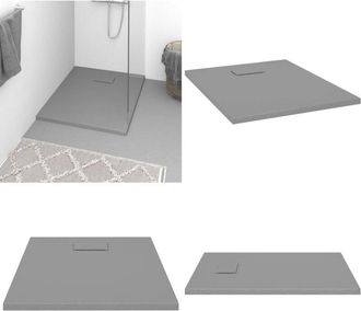 vidaXL Vidaxl - Duschwanne smc Grau 90x70 cm - Duschwanne - Duschwannen - Home & Living - Grau