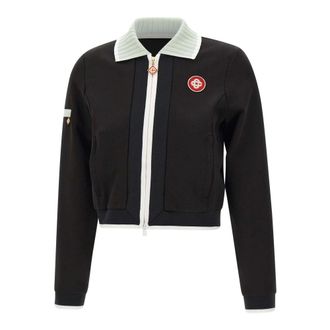 Casablanca Femme, Sweatshirts et sweats &agrave; capuche, Noir, Taille: 36 FR Zip-throughs