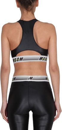 Msgm Logo Band T-shirt - Black
