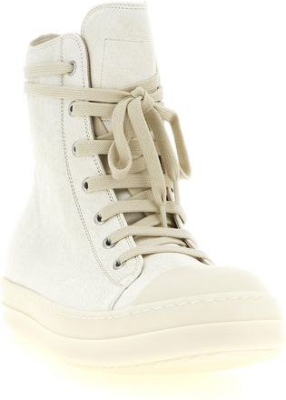 Rick Owens High-Top Sneaker - Cream