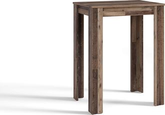 Byliving Bartisch Nele/Industrial-Look Küchentisch in Old Wood-Optik/Hoher Esstisch / 80 x 60, H 104 cm