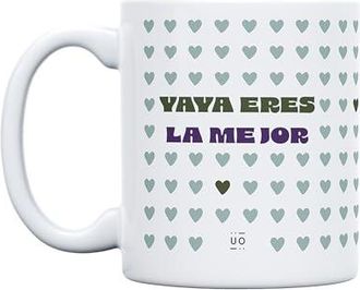 UO Tasse mit Aufschrift Yaya eres la Best, Muttertagsgeschenk, Geschenk f&uuml;r M&uuml;tter, Geschenk f&uuml;r M&uuml;tter, 350 ml, Keramik, Kaffeetasse, Fr&uuml;hst&uuml;ckstasse