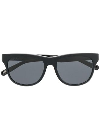 Gucci lunettes de soleil &agrave; monture en D - Noir