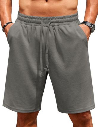Coofandy Kurze Hosen Herren Kurze Sommerhose Jogginghose Kurz Sweatshorts Herrenshorts Trainingshose Kurz Sporthose Freizeit Shorts Armeegr&uuml;n 3XL