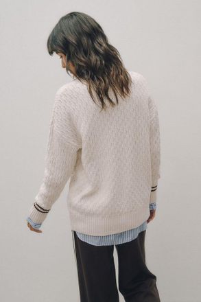 Next Strickjacke Mittellange Strickjacke mit V-Ausschnitt (1-tlg)
