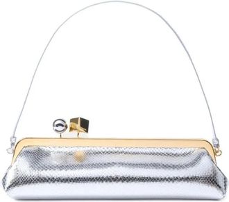 Jacquemus Crossbody Bags - Textured Silver-Tone Handbag - Gr. unisize - in Silber - f&uuml;r Damen