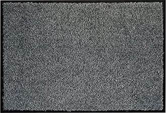 Astra Hochwertige Schmutzfangmatte - Fussmatte innen - bei 30° C waschbare Fußmatte - Rutschfester Läufer - Schuhablage Flur - Küche - grau 60x90 cm