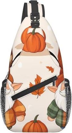 Generic Sac &agrave; dos &agrave; bandouli&egrave;re pour homme avec motif P&egrave;re No&euml;l et citrouilles