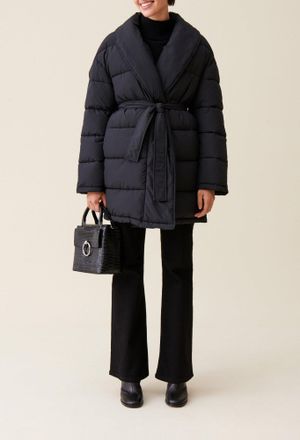 Claudie Pierlot Doudoune col ch&acirc;le avec ceinture