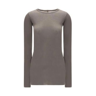 Rick Owens Femme, Tops, Brun, Taille: 38 FR Maillot en coton d&eacute;contract&eacute; avec ourlets non cousus
