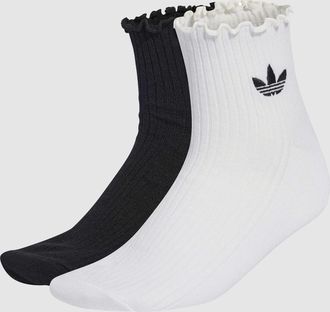 adidas Chaussettes Ruffle 1/4 S 2P White/Black