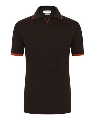 Daniele Fiesoli Softes Poloshirt aus edler Giza-Baumwolle mit Variokragen in