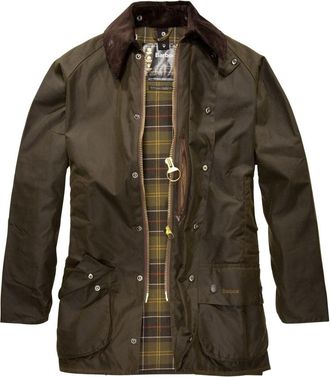 Barbour Wachsjacke Beaufort mit Cord-Kragen in