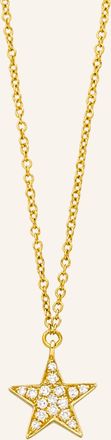 Leaf Halskette Stern Aus 18 Karat Gelbgold Mit Diamanten gold