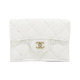 Chanel Portefeuille Pre-owned Timeless Classic en cuir caviar - Femme - Pre-owned - Blanc - Taille: ONE Size
