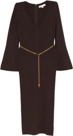 Michael Kors Femme, Robes, Brun, Taille: 38 FR Knitted Robes