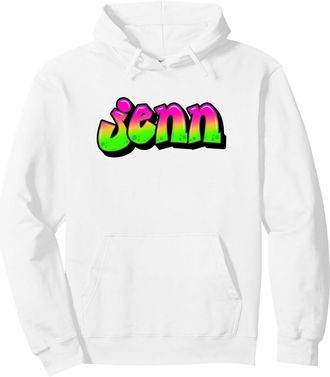 BDAZ Jenn Graffiti Personalisierter Name Gr&uuml;n Rosa Frauen M&auml;dchen Pullover Hoodie