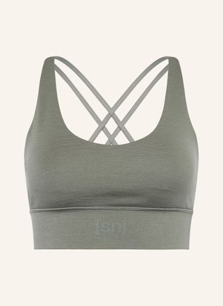 super.natural Cropped-Funktionstop All Day Super Mit Merinowolle gruen