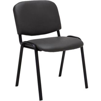 Clp Chaise de visiteur rembourr&eacute; en cuir en cuir Eco Chaise en attente classique diff&eacute;rentes couleurs Couleur : Gris