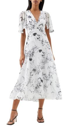 Victoria Beckham White Godet Dress Size S