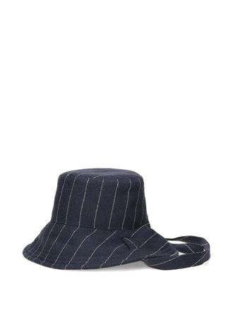 Borsalino chapeau Vitti à rayures - Bleu