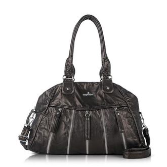 Angel Kiss Sac &agrave; main pour femme - En cuir synth&eacute;tique souple - Style vintage, &eacute;tain