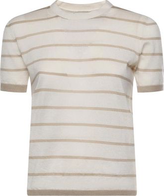 Max Mara Femme, Tops, Beige, Taille: 42 FR T-Chemises
