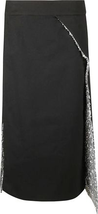 Paco Rabanne Femme, Jupes, Noir, Taille: 38 FR Long Skirt