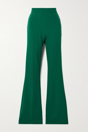 SAFiYAA Pantalon Évasé En Crêpe Stretch Alexa - Vert