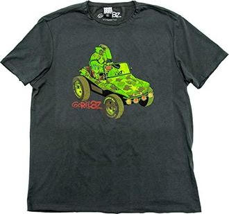 Amplified T-shirt Gorillaz Jeep pour homme, charbon, Charcoal, Gorillaz, XL