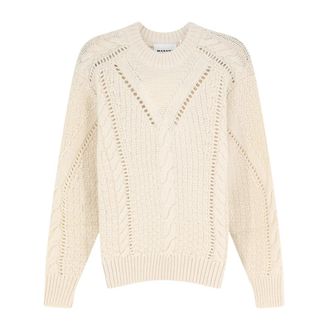 Isabel Marant Gerippter Rundhals-Zopfpullover - - Knitwear - Damen - Beige - XS