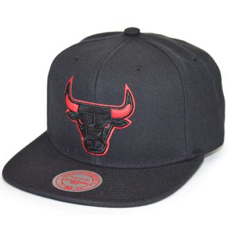 Mitchell & Ness Herren Snapback Caps Solid Teams Siren Chicago Bulls schwarz Einheitsgr&ouml;&szlig;e