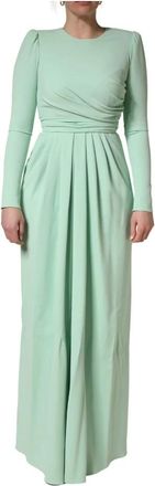 Dolce & Gabbana Femme, Robes, Vert, Taille: 38 FR Sheath Long Dress
