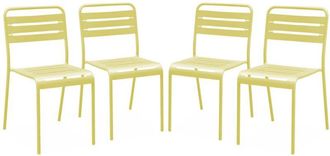 Sweeek 4er-Set Gartenst&uuml;hle aus Stahl