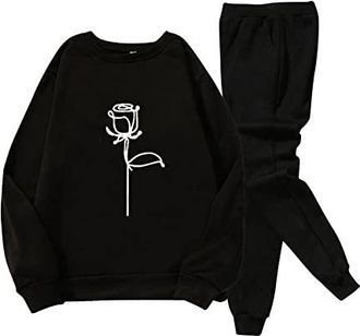 Generic Surv&ecirc;tement complet pour homme et femme - Ensemble de chemise et haut pour lautomne et lhiver - Ensemble chaud &agrave; manches longues et pantalon - Pour la