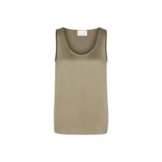 Juvia Satin Top - - Tops - Damen - Gr&uuml;n - S