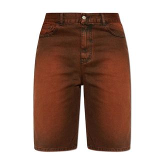 Carne Bollente Homme, Shorts, Brun, Taille: W32 Short en jean brod&eacute;
