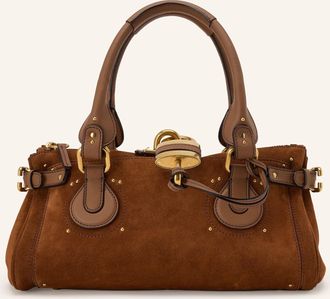 Chlo&eacute; Handtasche Paddington Mit Nieten braun