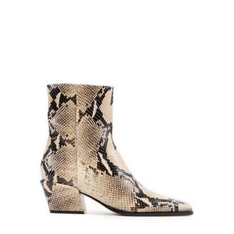 PARIS TEXAS Bottines Bettina imprim&eacute;e en cuir de veau