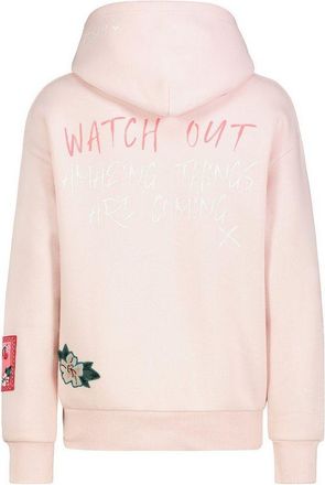 Eight2Nine Kapuzenpullover Damen Hoodie mit auff&auml;lligem Pigmentprint Sweater, Kapuzensweatshirt mit seitl. Eingrifftaschen