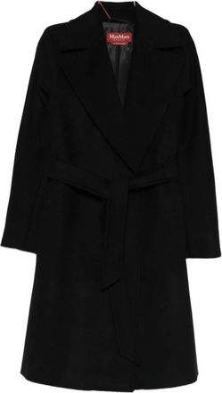 Max Mara Femme, Manteaux, Noir, Taille: 38 FR Single-Breasted Manteaux